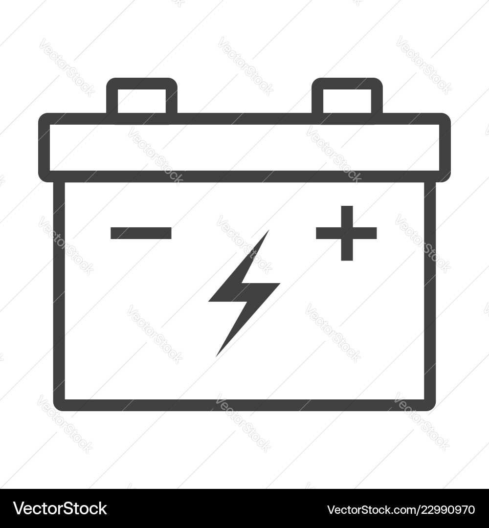 Car Battery Outline Icon Royalty Free Vector Image