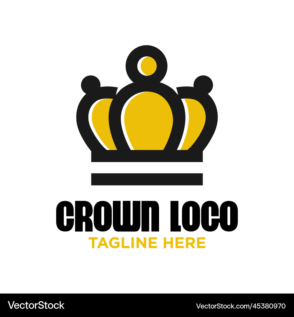 Crown logo design Royalty Free Vector Image - VectorStock