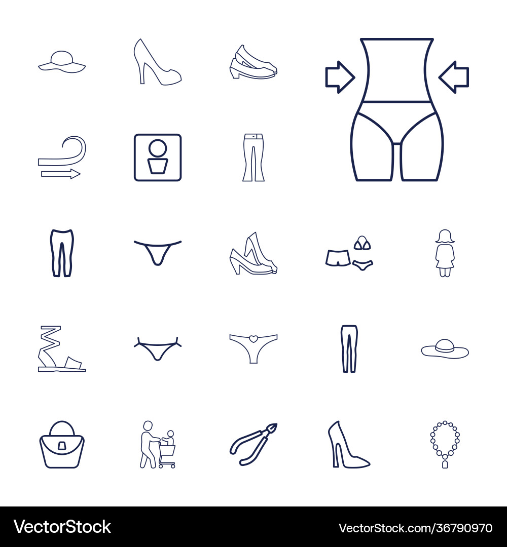 Frauen Icons Lizenzfreies Vektorbild - VectorStock