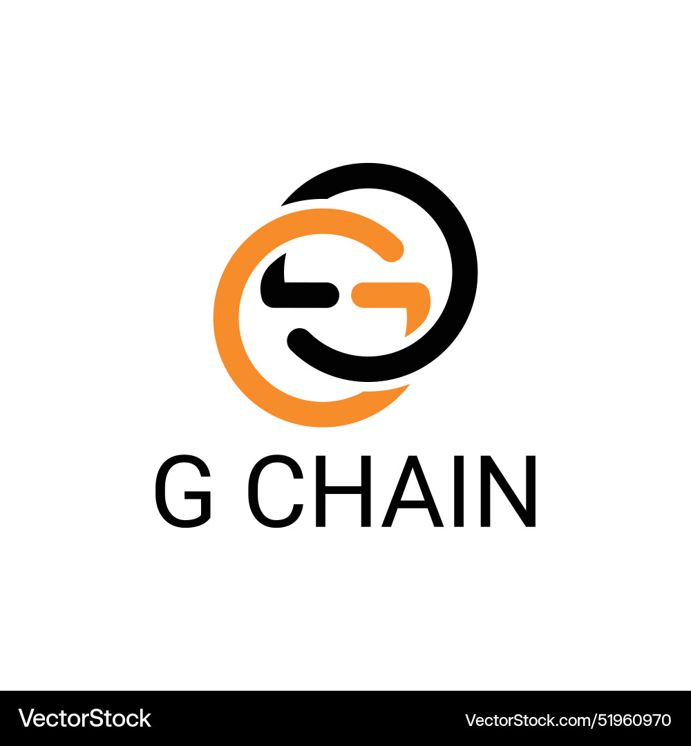 G letter chain connection business brand circle Vector Image
