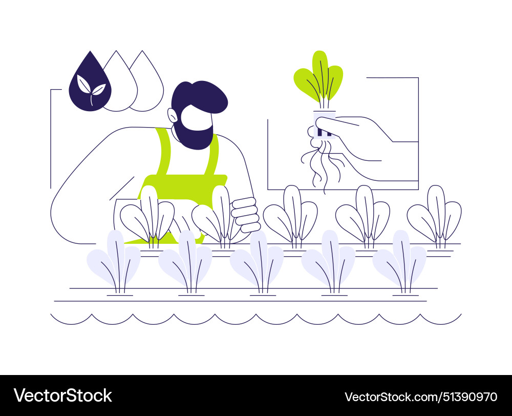 Hydroponics abstract concept Royalty Free Vector Image