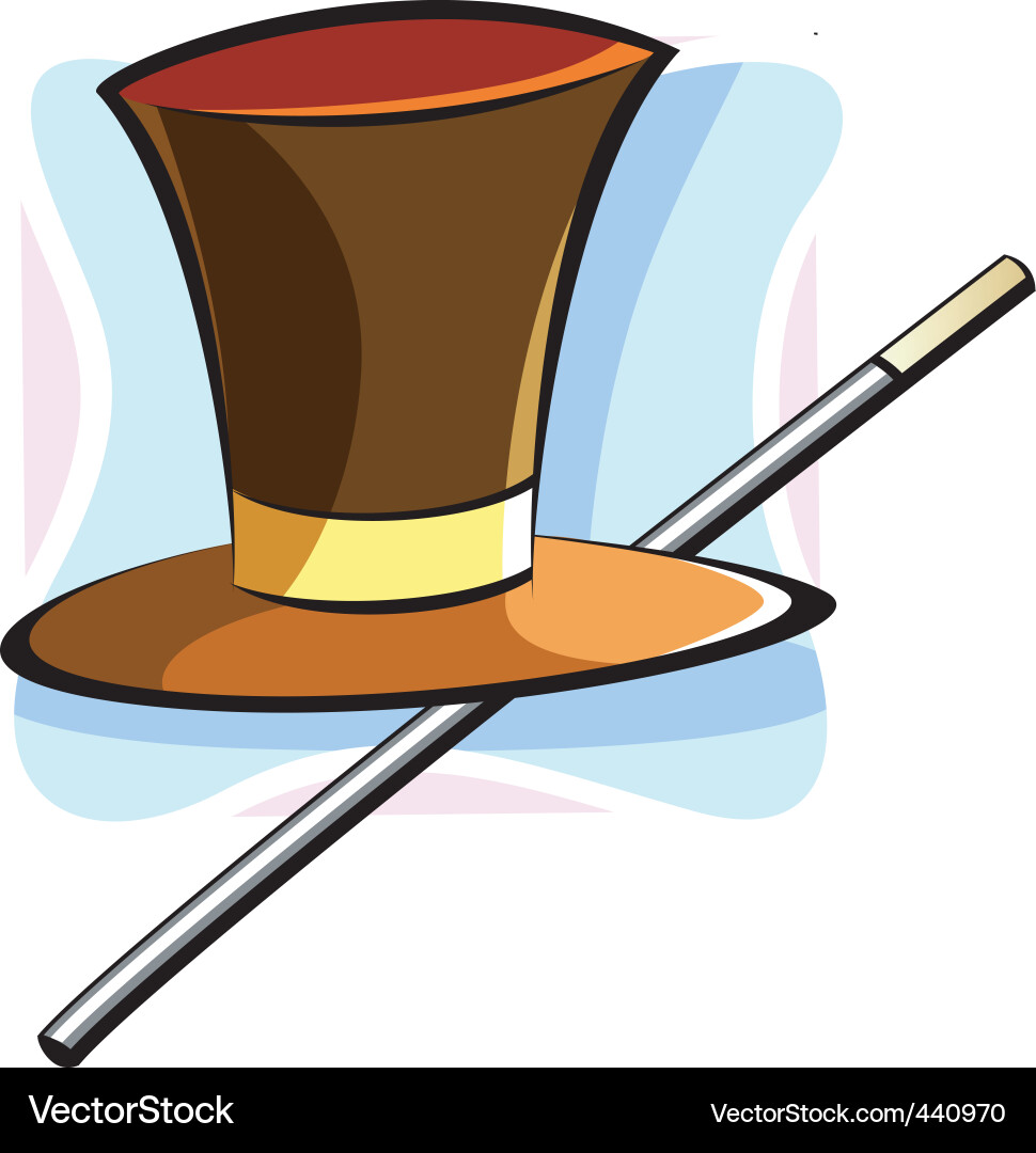 Magic Hat with Wand Royalty Free Vector Image - VectorStock