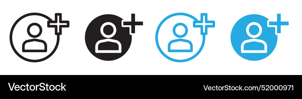 Add a new user icon line art Royalty Free Vector Image