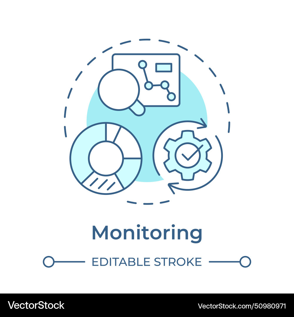 Bpm monitoring soft blue concept icon Royalty Free Vector