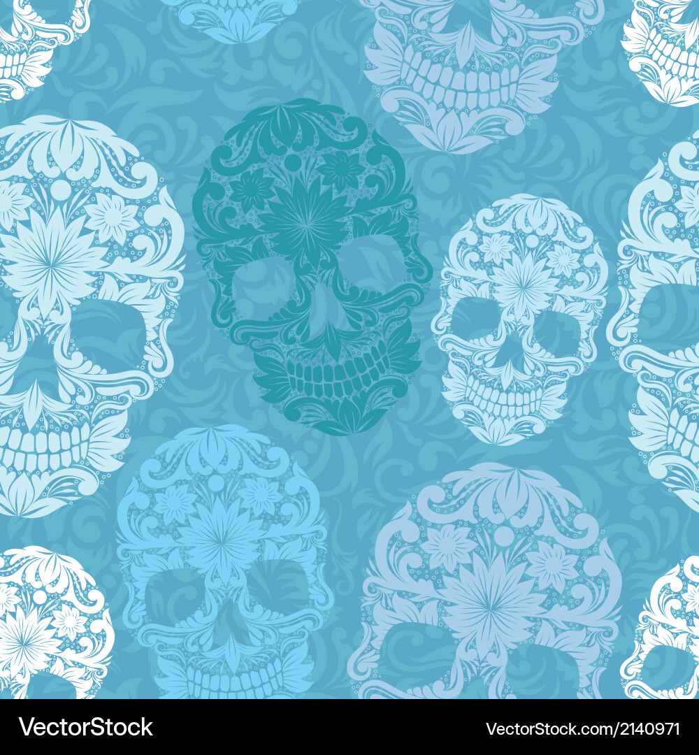 Classic Skull Pattern Royalty Free Vector Image
