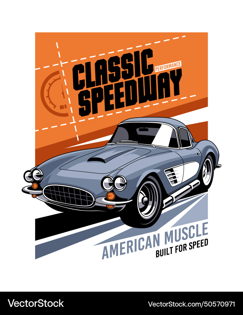 Classic speedway Royalty Free Vector Image - VectorStock