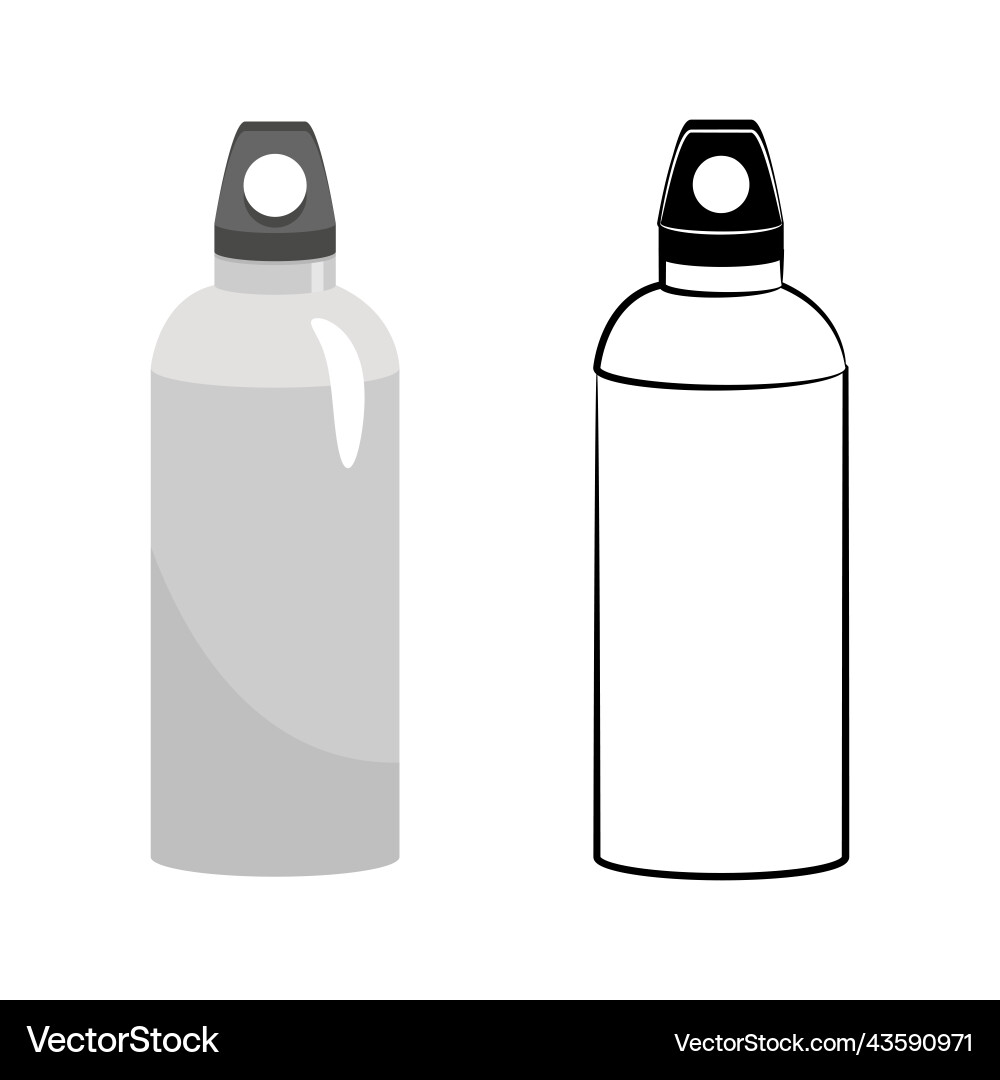 Reusable Water Bottle Clip Art Black And White