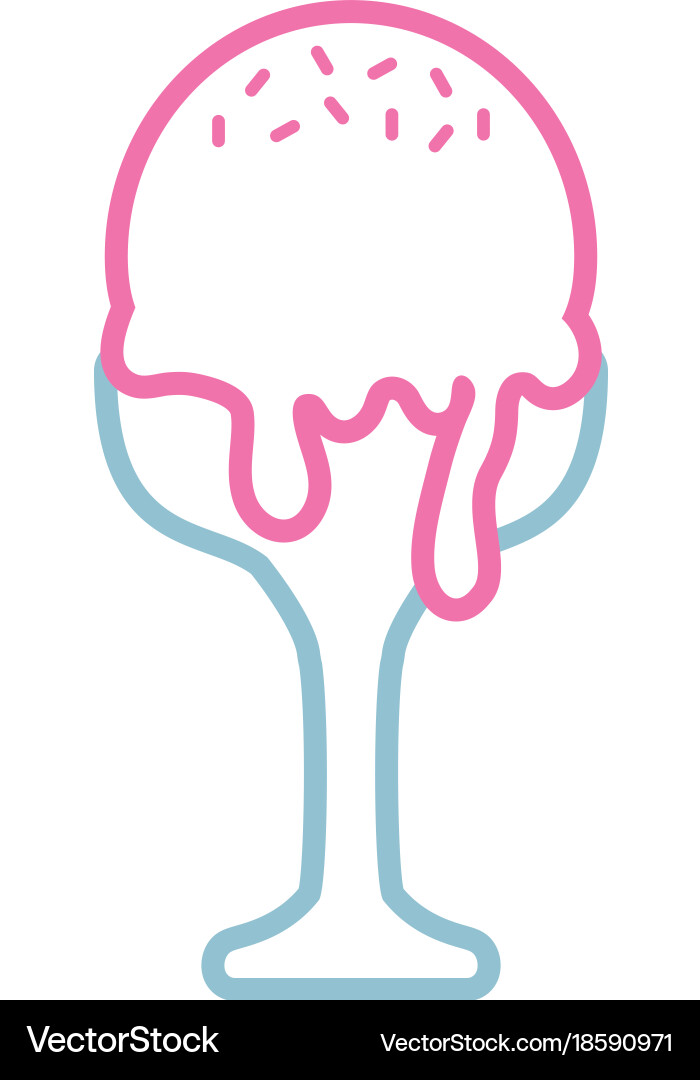 Glass with ice cream Royalty Free Vector Image