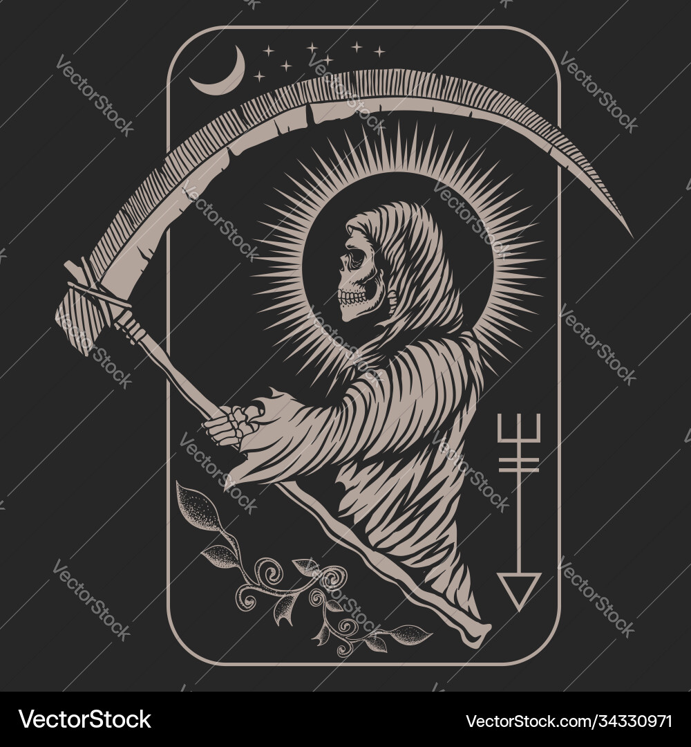 Grim Reaper Scythe Royalty Free Vector Image - VectorStock