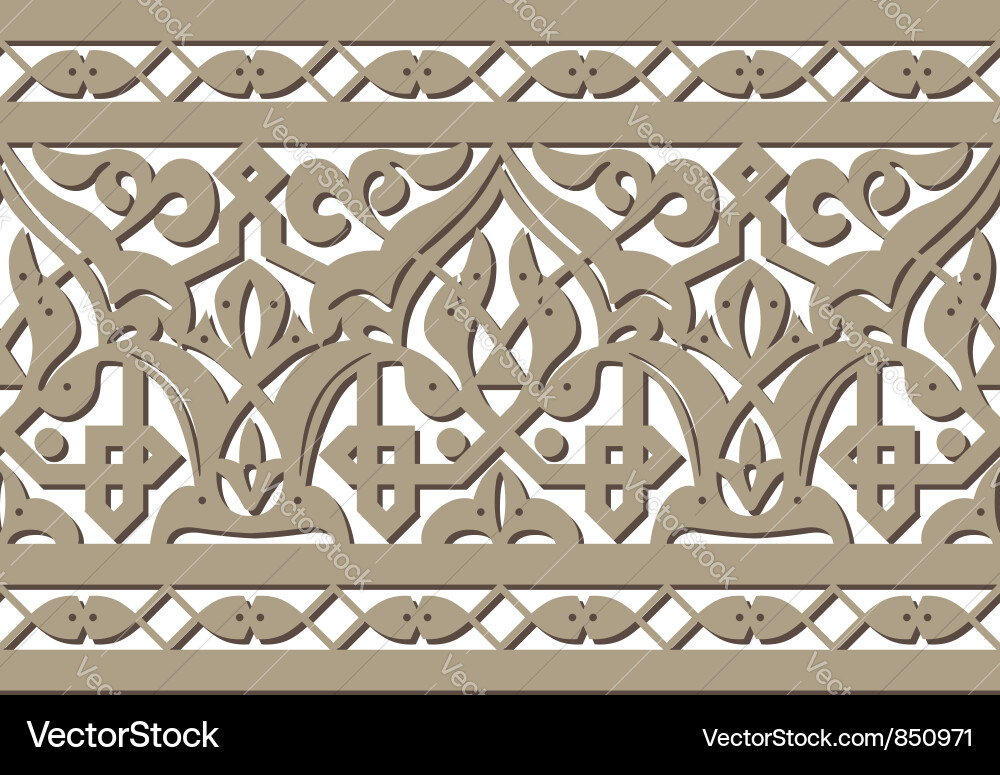 Horizontal seamless arabic Royalty Free Vector Image
