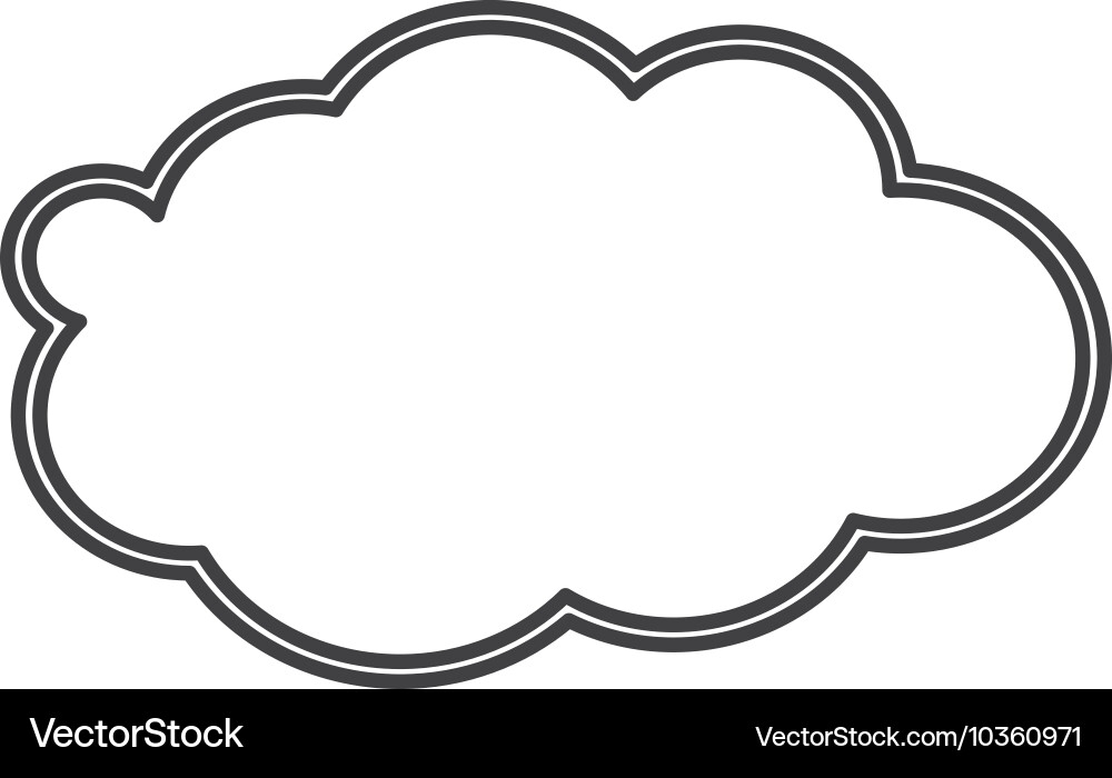 Single cloud shape icon Royalty Free Vector Image