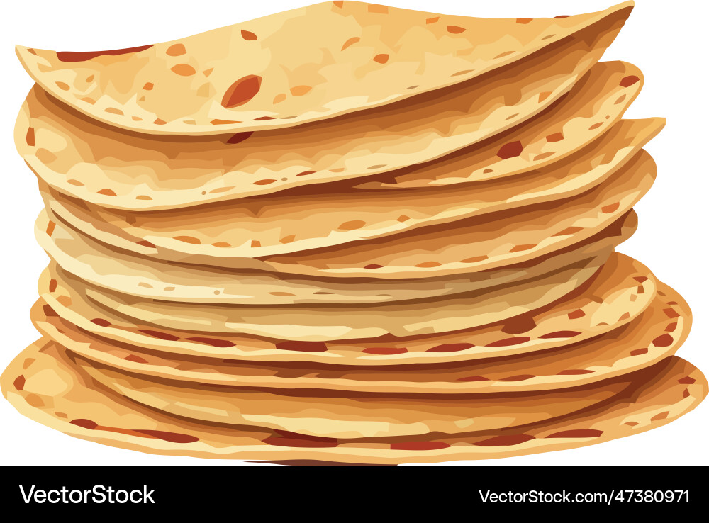 Stack of pita bread Royalty Free Vector Image - VectorStock