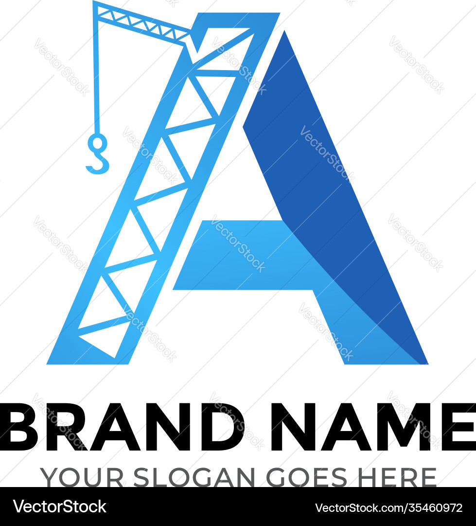 A construction logo design concept Royalty Free Vector Image