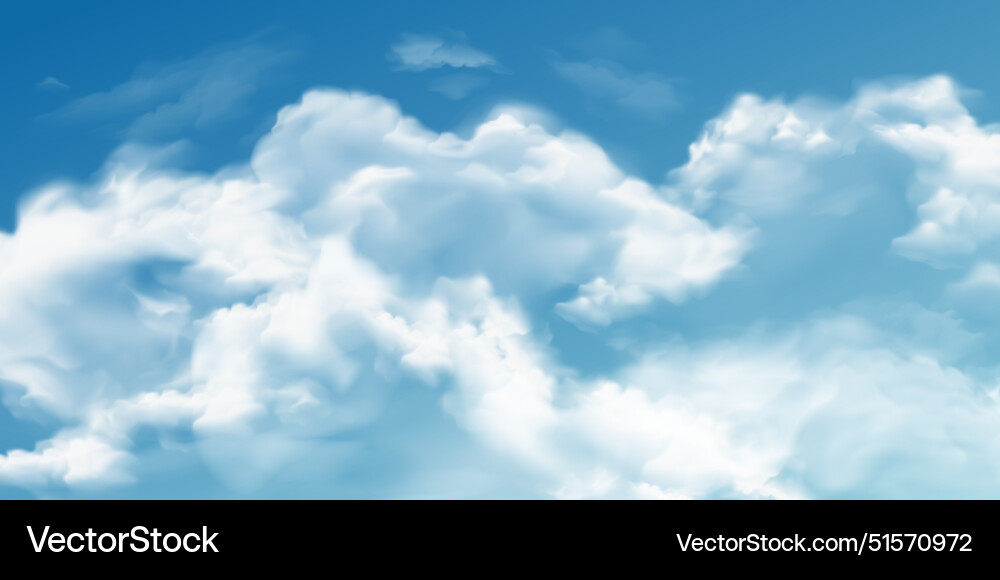 Blue Sky Clouds - Nature Royalty Free Vector Image