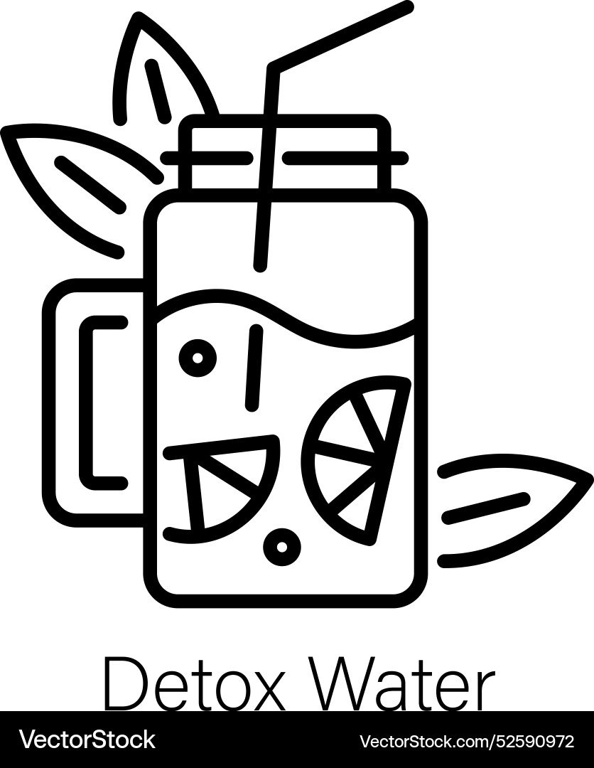 Detox water Royalty Free Vector Image - VectorStock