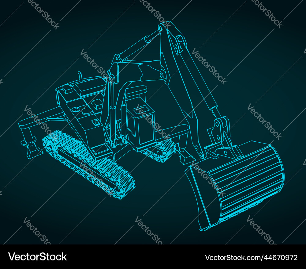 Excavator Royalty Free Vector Image - VectorStock