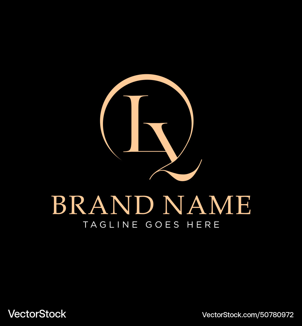 Fashion logo design with letters ly Royalty Free Vector