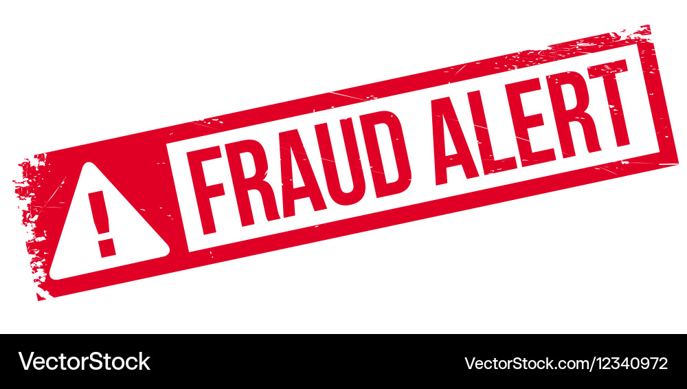 Fraud alert rubber stamp Royalty Free Vector Image