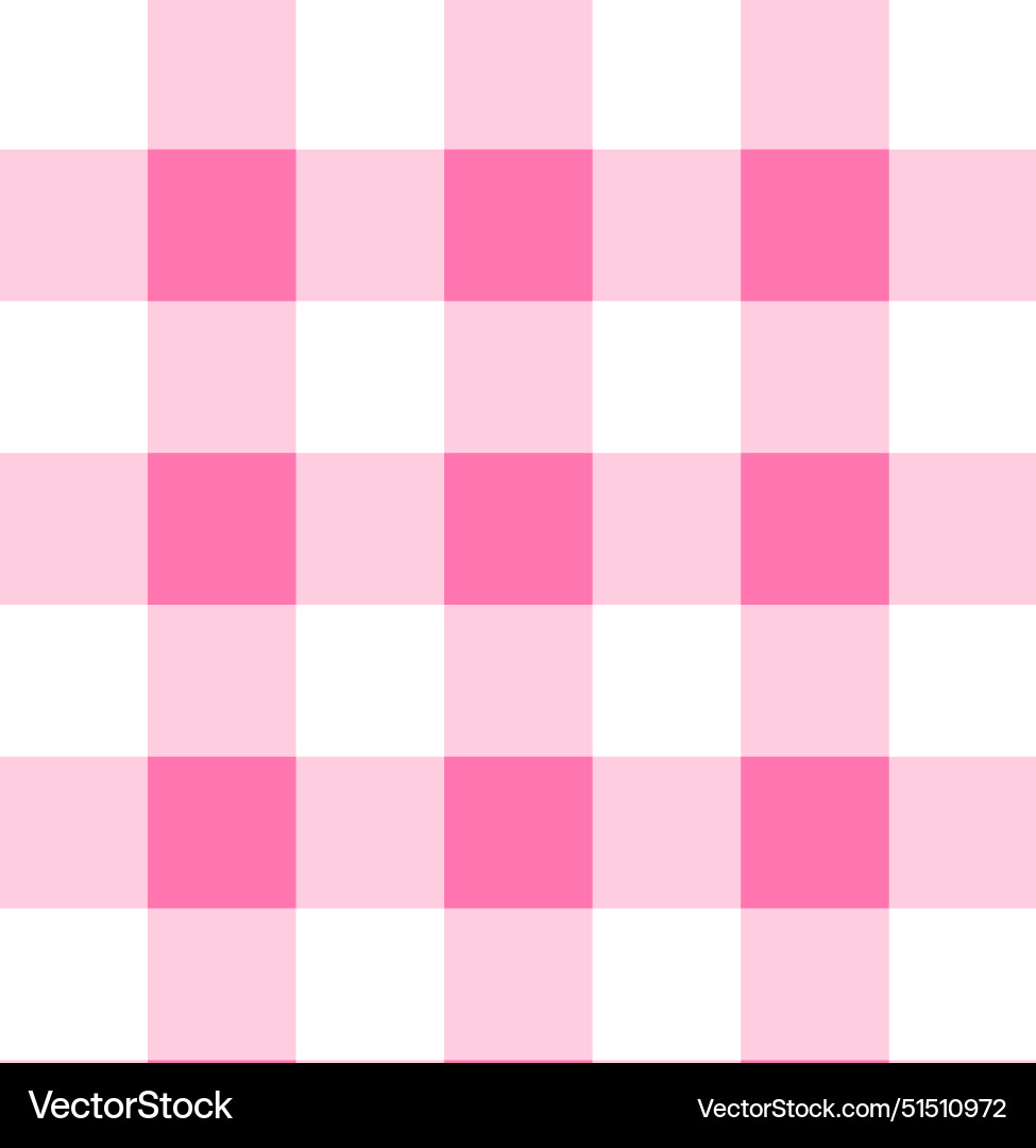Girly pink gingham seamless pattern Royalty Free Vector
