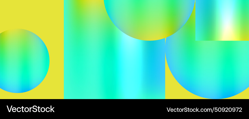 Neon color abstract geometric shapes background Vector Image