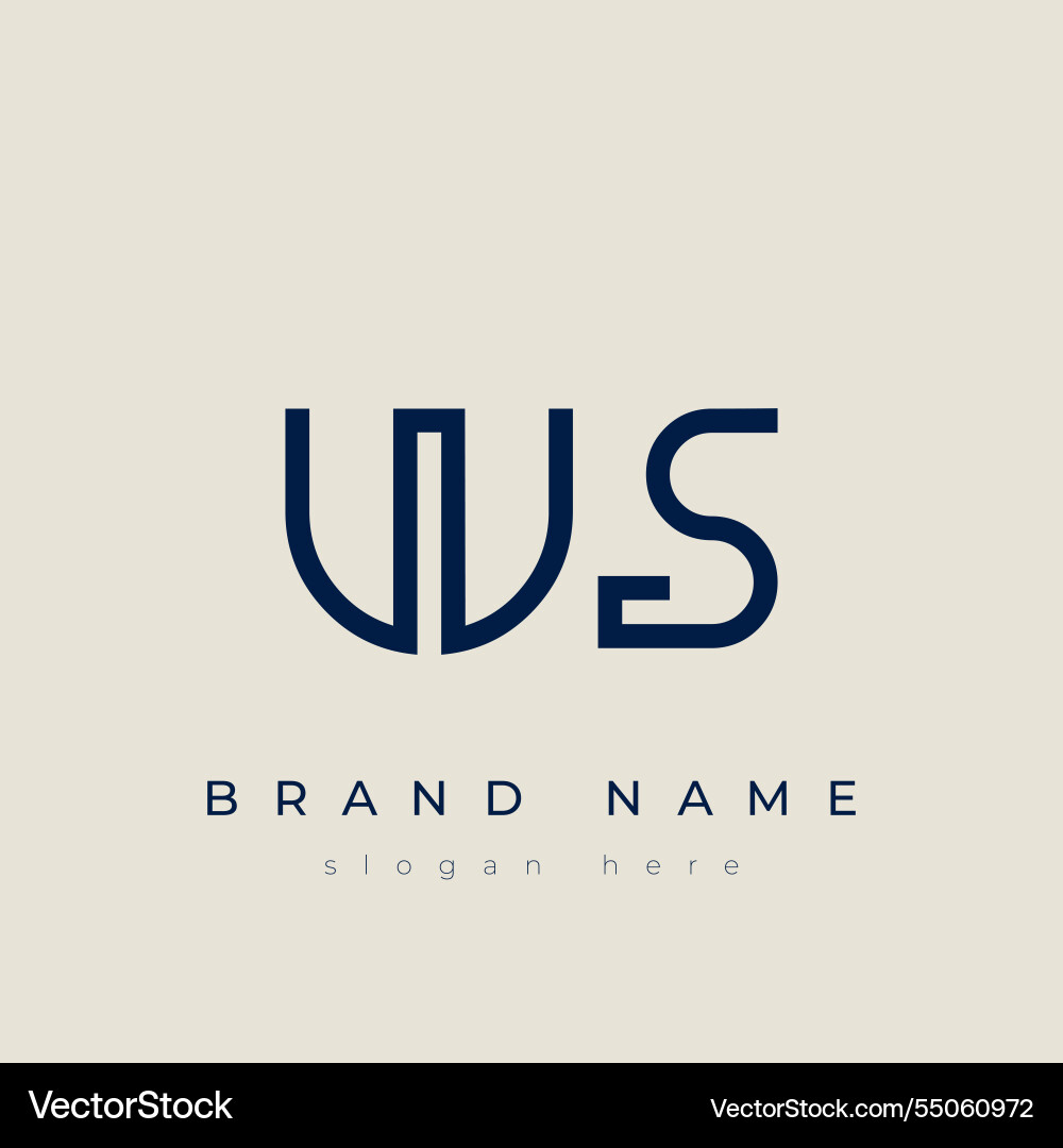 Ws alphabet letter icon logo Royalty Free Vector Image