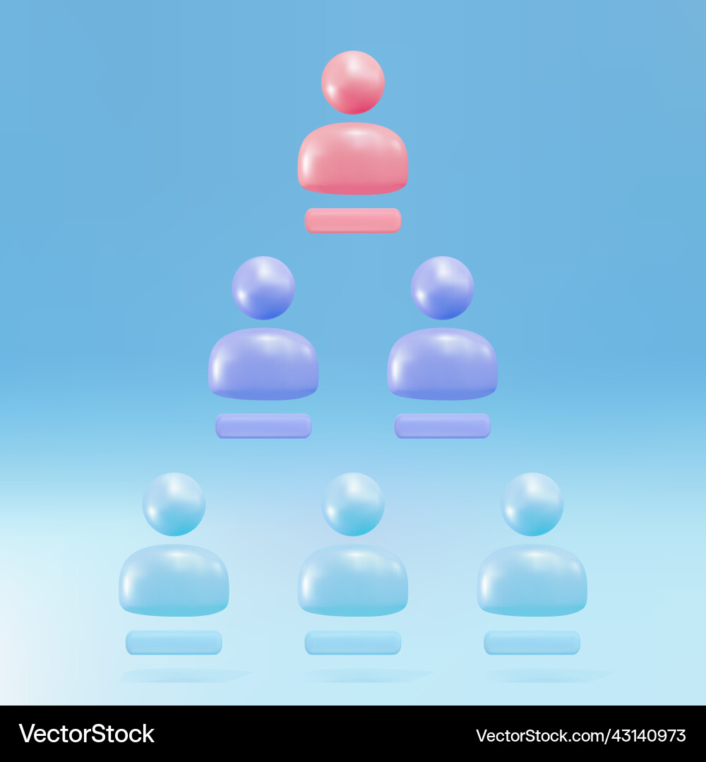 3D Pyramid Scheme Icon Royalty Free Vector Image