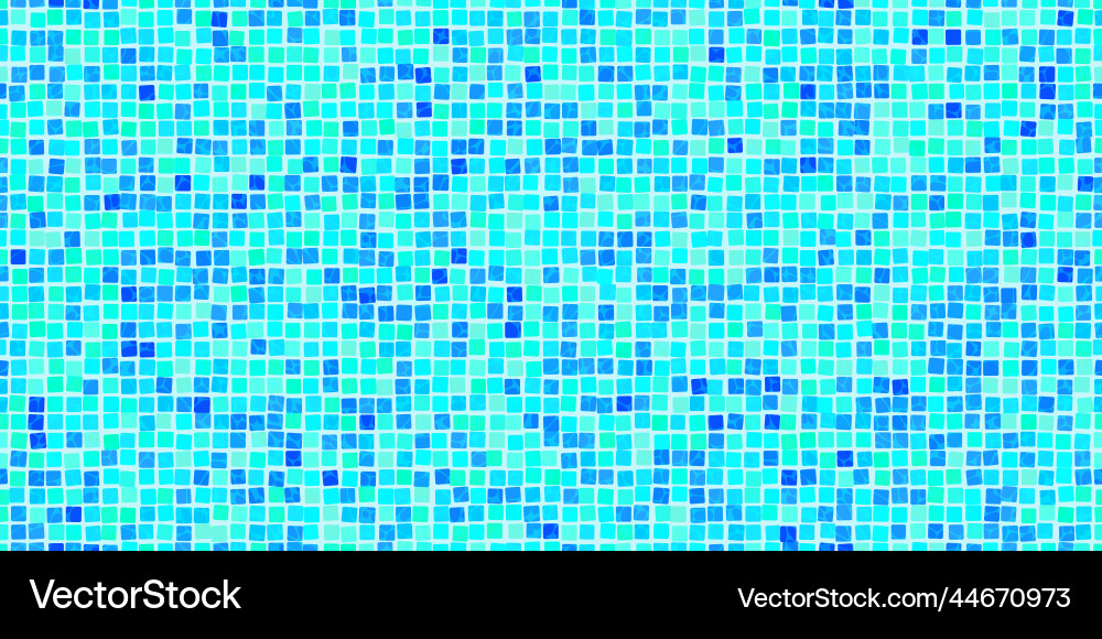 Aqua blue pool mosaic tile seamless pattern Vector Image