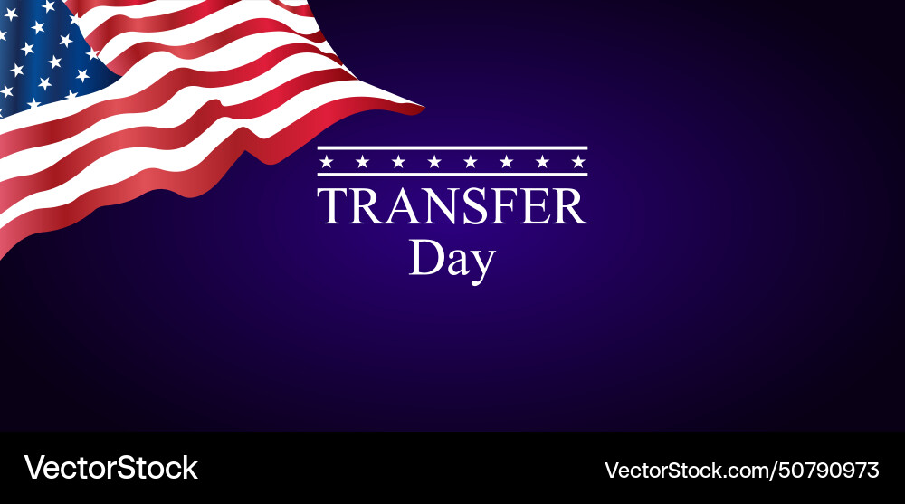 Artistry of transfer day design Royalty Free Vector Image