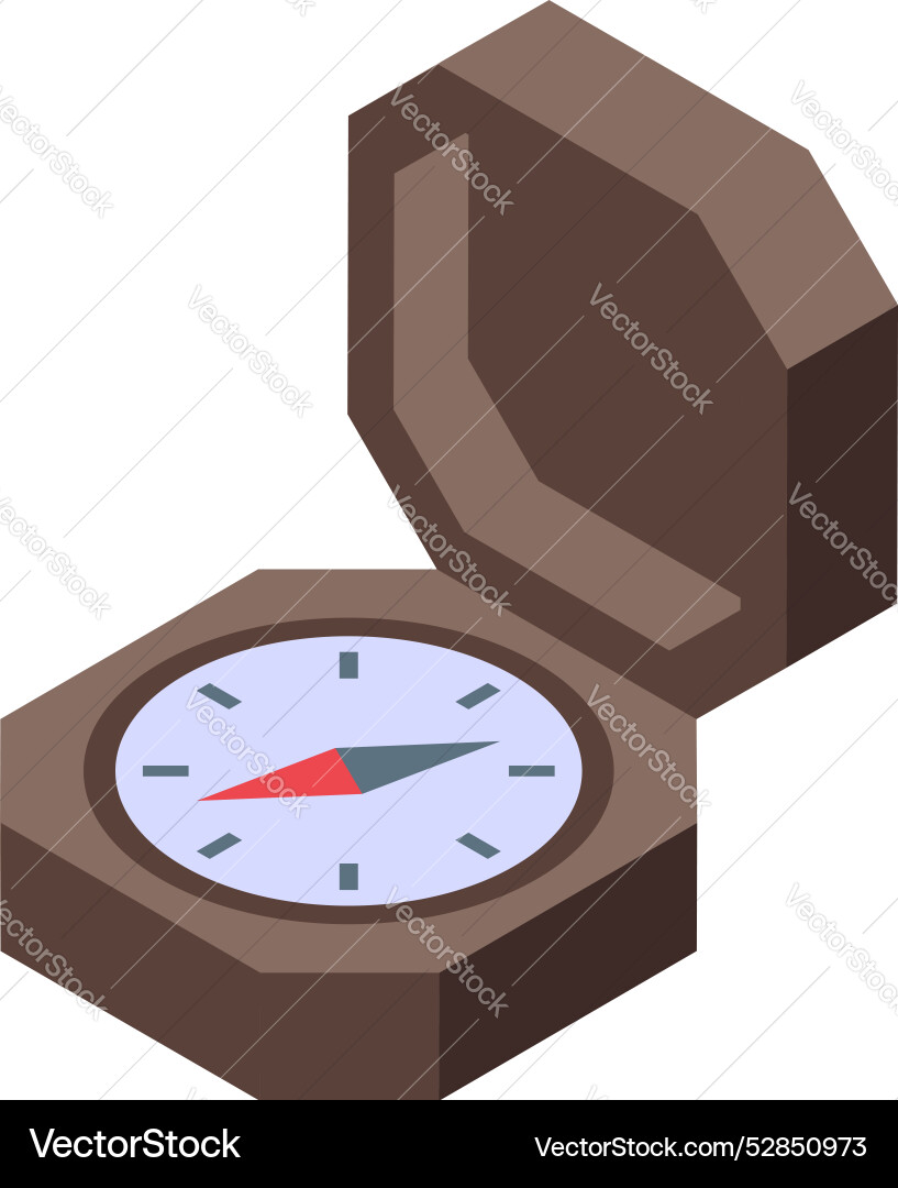 Compass showing north direction for navigation Vector Image