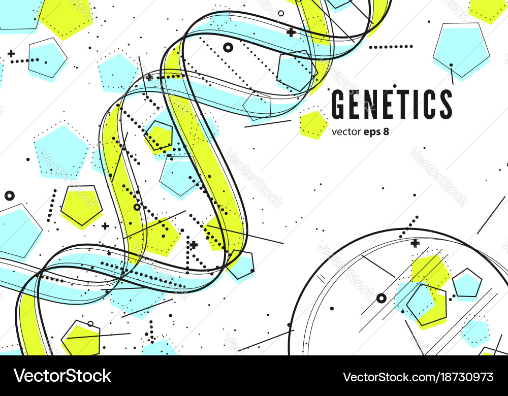 Dna genetic conceptual background Royalty Free Vector Image