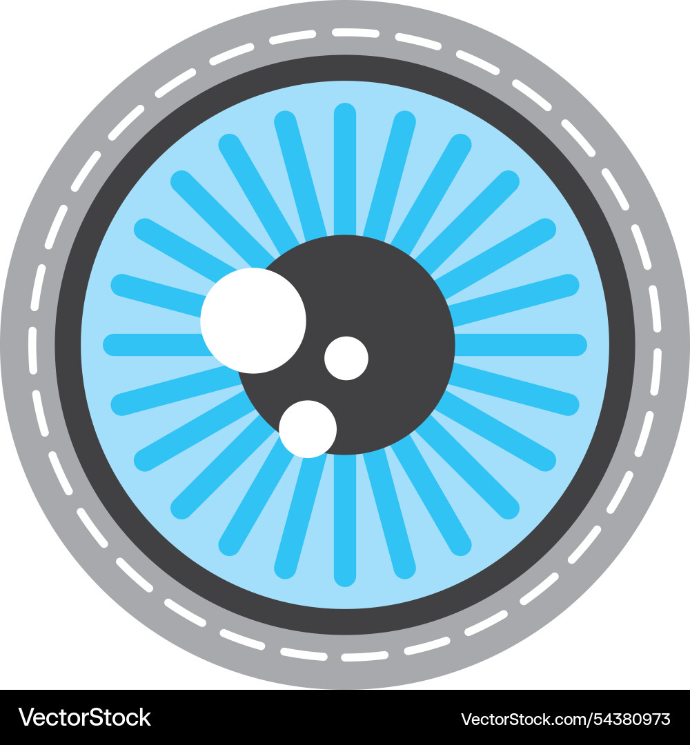 Eye sticker hipster textile sticker vision Vector Image