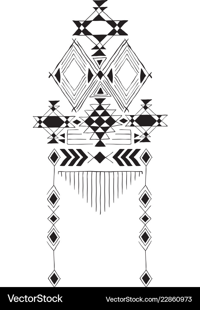 Geometric tribal print Royalty Free Vector Image