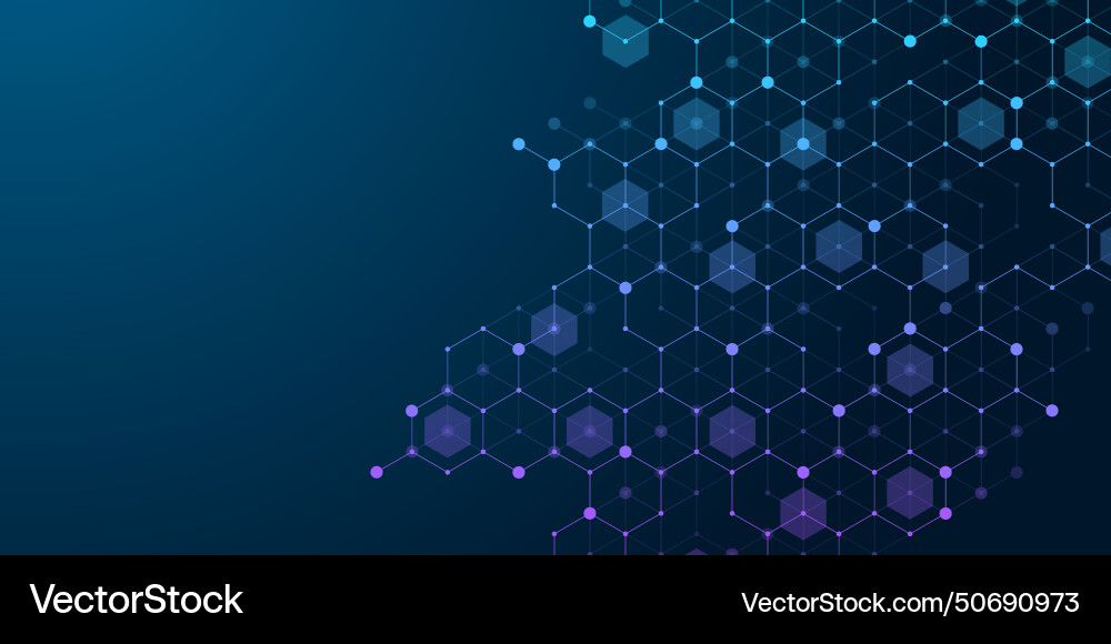 Molecular abstract structure and genetic Vector Image