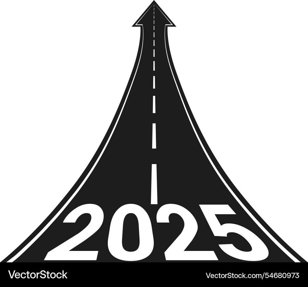 Road to the Future 2025 Royalty Free Vector Image