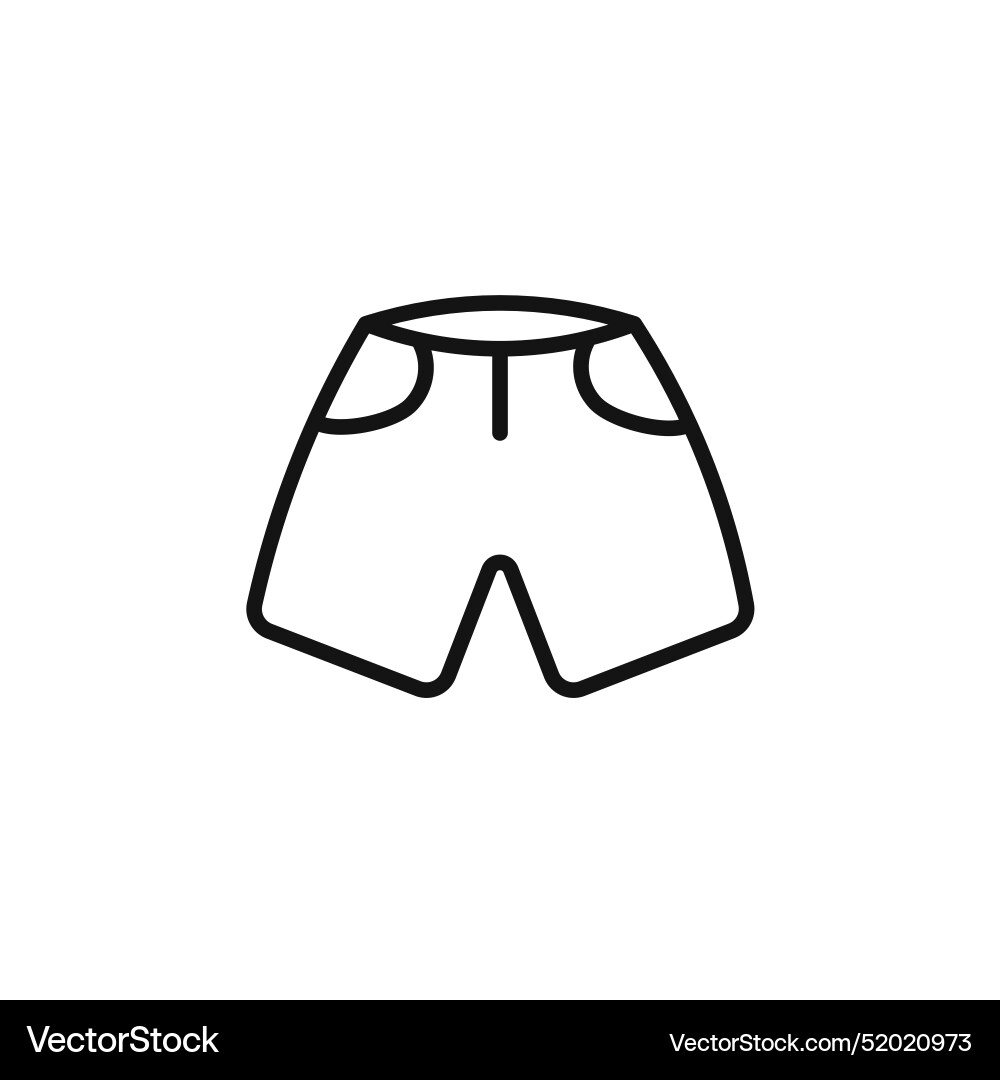 Shorts icon outline collection in black Royalty Free Vector