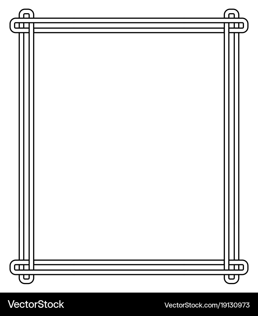 Three Stripe Geometric Frame Royalty Free Vector Image