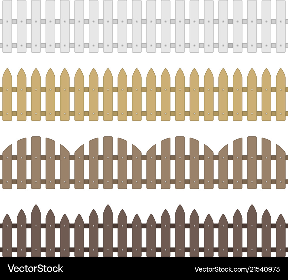 Wooden fence Royalty Free Vector Image - VectorStock