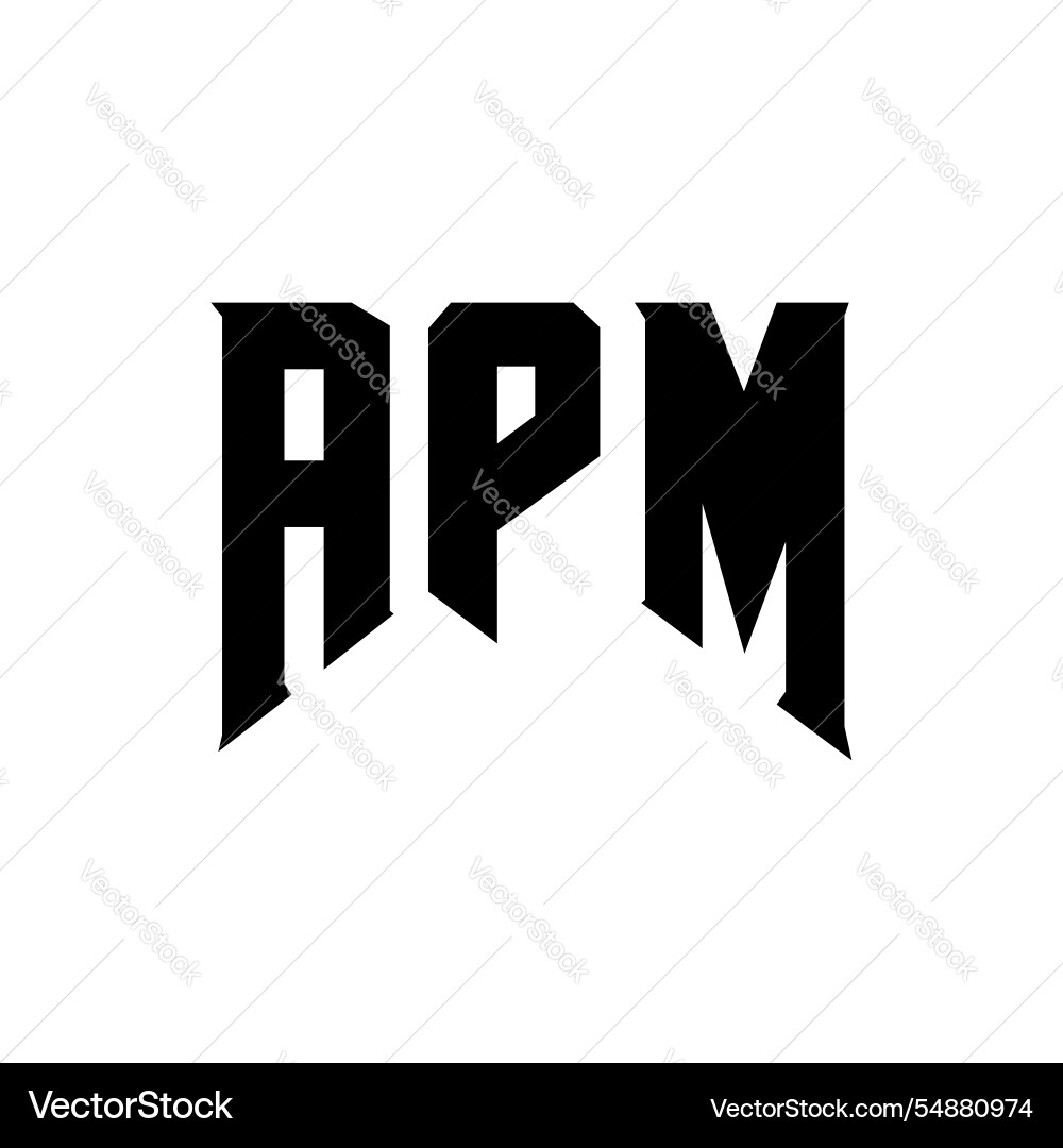 Apm letter logo design for technology company Vector Image