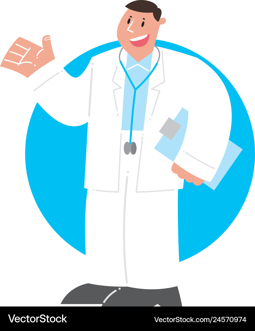 Cartoon doctor Royalty Free Vector Image - VectorStock