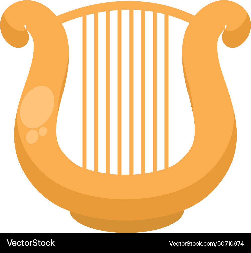 Harp music instrument Royalty Free Vector Image