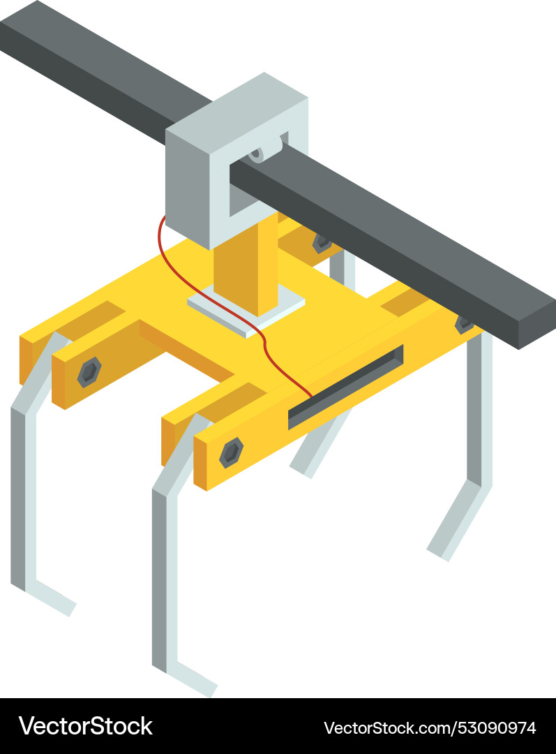 Industrial car lifting crane machine vehicle Vector Image