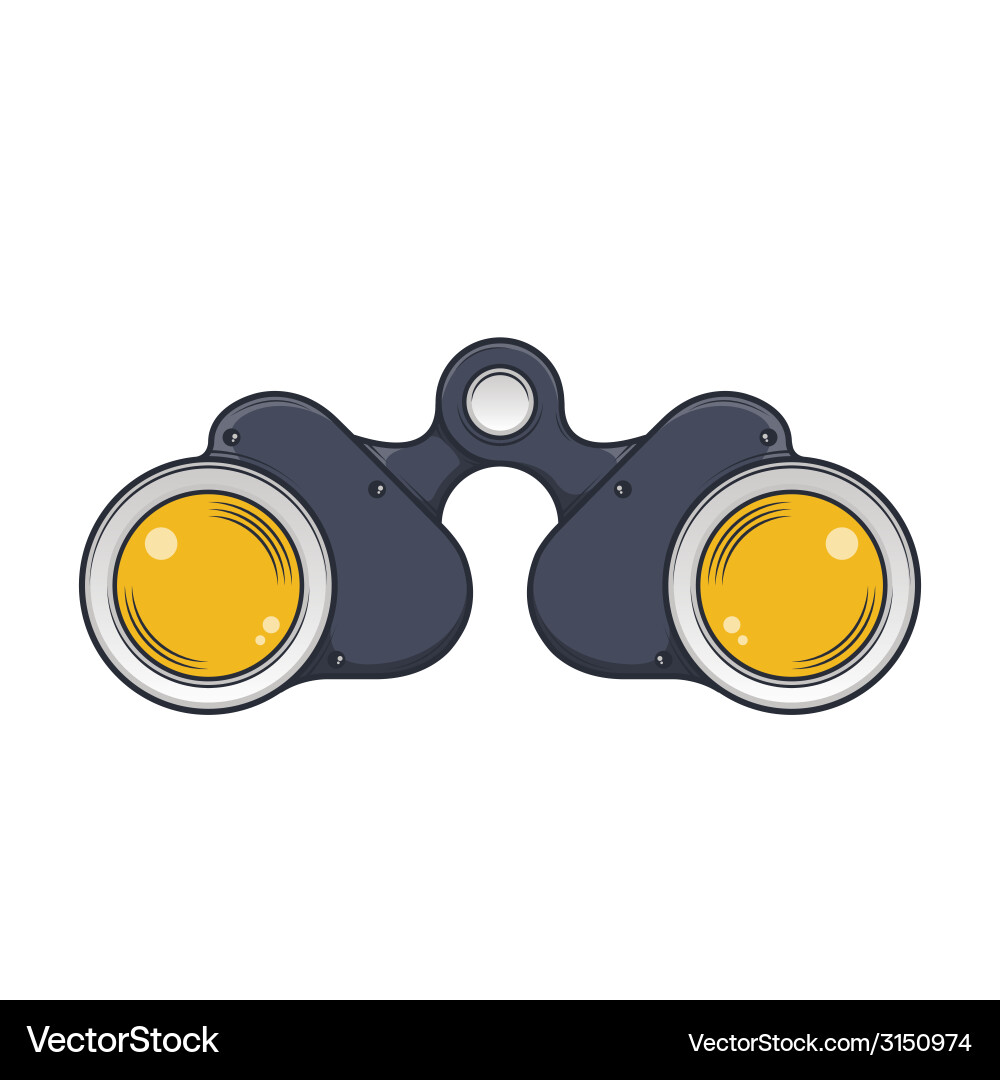 Military old binocular Royalty Free Vector Image