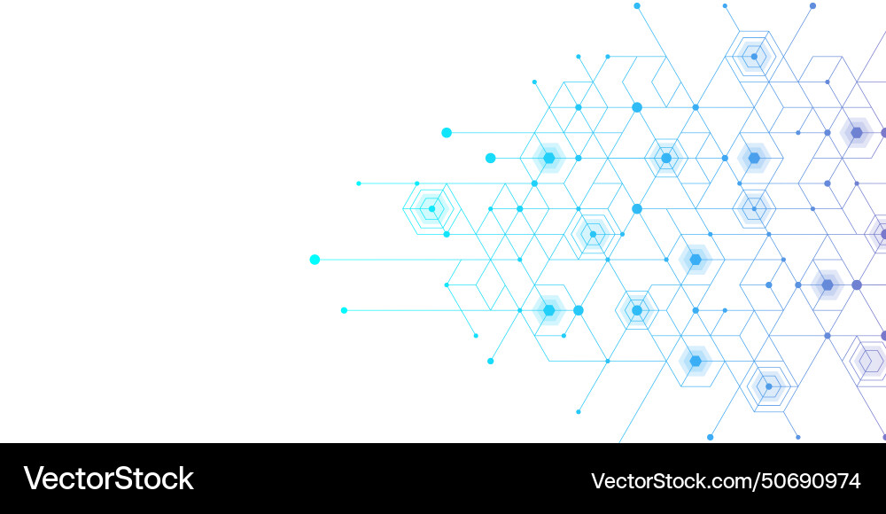Molecular abstract structure and genetic Vector Image