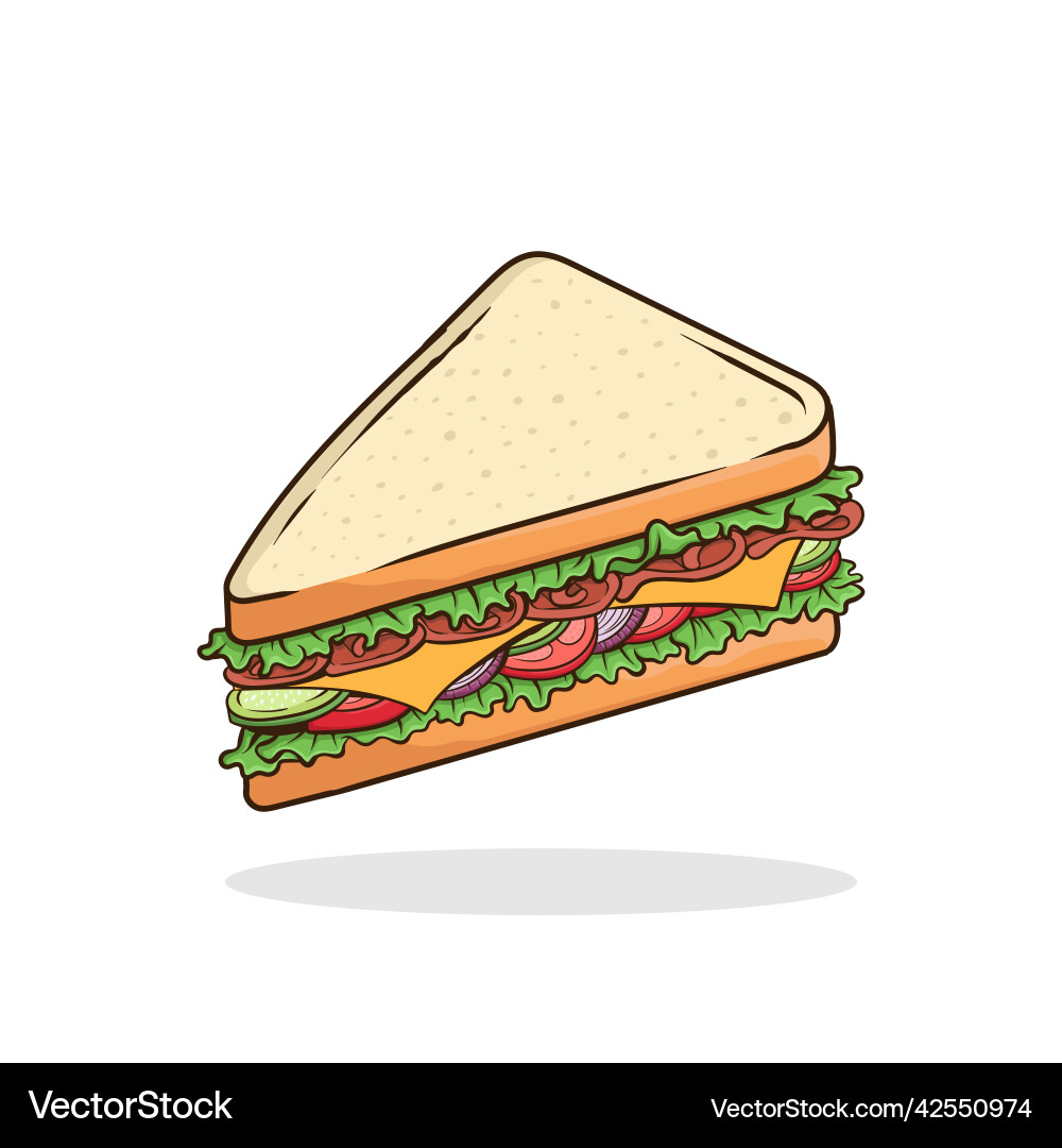 Sandwich cartoon Royalty Free Vector Image - VectorStock