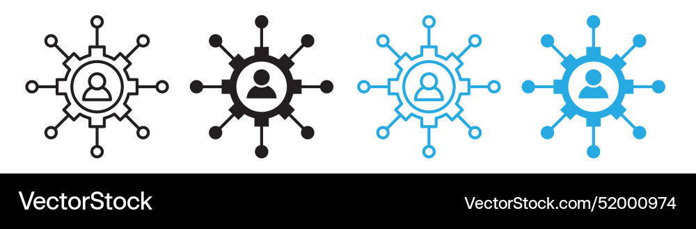 Specialized skill set icon highlighting Royalty Free Vector