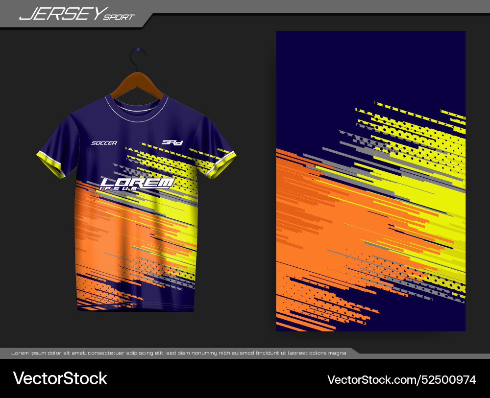Sports geometric racing jersey design Royalty Free Vector