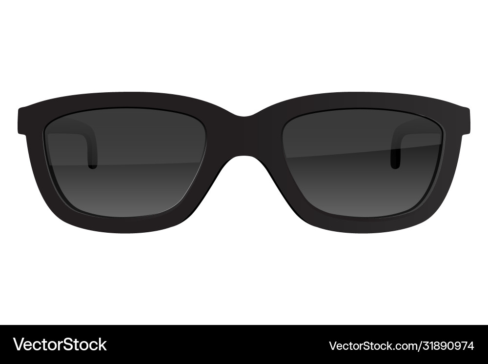 Sunglasses front view Royalty Free Vector Image