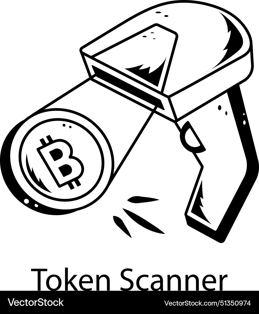 Token scanner Royalty Free Vector Image - VectorStock