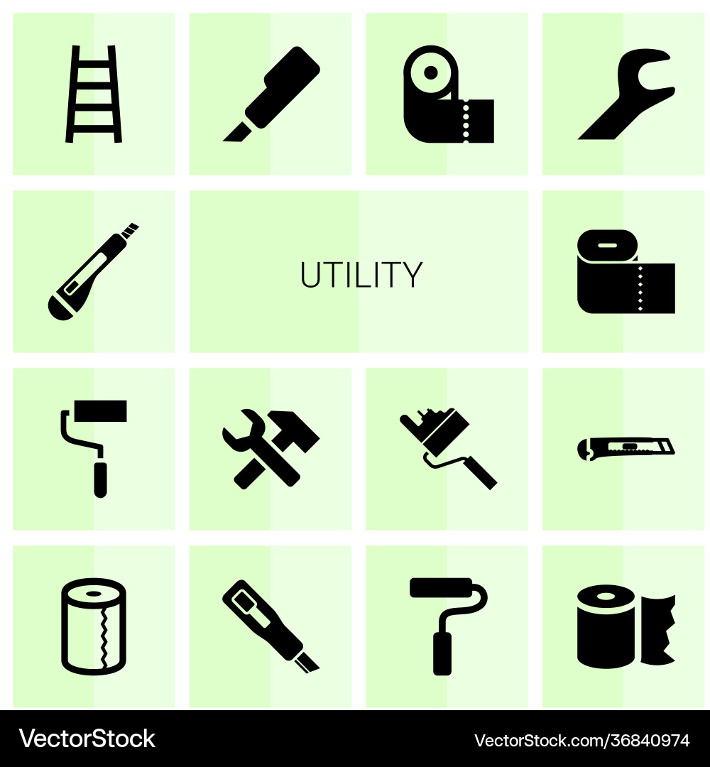 Utility Icons Lizenzfreies Vektorbild - VectorStock