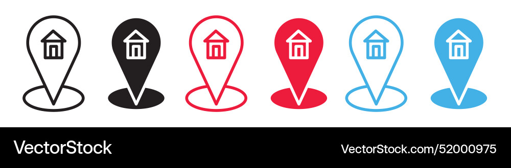 Address icon line art Royalty Free Vector Image